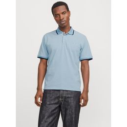 Jack & Jones JACK & JONES Poloshirt »JPRBLUALVES SS POLO SN« mit Logo Stickerei Ashley Blue M M Polo mit Knopfleiste von Jack & Jones
