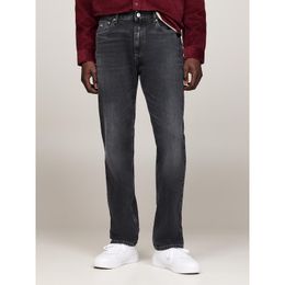 Tommy Jeans Slim-fit-Jeans »Ryan Regular Slim Straight« Slim‐Straight‐Jeans aus hochwertigem Denim regulärer Leibhöhe Denim Black Obermaterial: 99%...