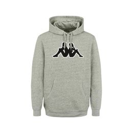 Kappa Troyer »Hoodie Logo Airiti« md grey mel.-black S S Perfekt für kühlere Tage und entspannten Stil