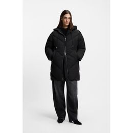 BOSS Orange Steppmantel »Piapolly Premium Damenmode« mit Kapuze, Chevron-Steppung Black 001 44 44 Pufferjacke in mittlerer Länge von BOSS Orange...
