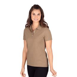 TRIGEMA Poloshirt »Poloshirt aus Baumwolle« 1 Stk. tlg. nougat-melange L L Piqué Qualität