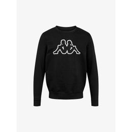 Kappa Strickpullover »Sweater Logo Airvit« black-black-white XL XL Perfekt für kühlere Tage und entspannten Stil