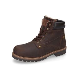 Camel Active Winterboots Schnürstiefel mit Profilsohle und Warmfutter dunkelbraun 43 43 Winterstiefel von Camel Active im Worker Style