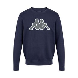 Kappa Strickpullover »Sweater Logo Airvit« blue marine-grey charcoal L L Perfekt für kühlere Tage und entspannten Stil