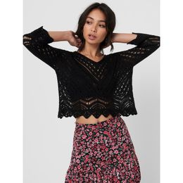 Jacqueline de Yong Jdy Damen JDY Strickpullover &raquo;JDYNEW SUN 3/4 CROPPED PULLOVER KNT NOOS&laquo; schwarz L