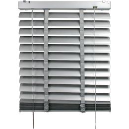 Liedeco Jalousie &raquo;Aluminiumjalousie&laquo; mit Bohren mit 50 mm Lamellen silberfarben 175 cm