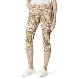 STOOKER WOMEN 7/8-Hose »Tahiti Print Capri Slim Fit« Capri Slim Fit Casual Clean Wash für Damen nature tropical 38 38 Capri Slim Fit