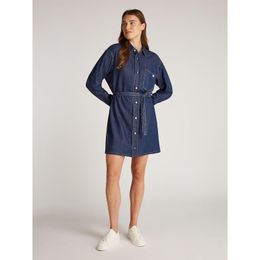 Calvin Klein Jeans Jeanskleid »BELTED TENCEL DENIM SHIRT DRESS« Brusttasche mit Logostickerei Denim Black L (40) - N-Gr N-Gr L (40) Kleid von...
