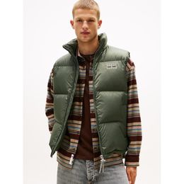 Tommy Jeans Steppweste »ALASKA DOWN VEST« Regular fit mit abnehmbarer Kapuze Pewter Green XL XL Steppweste von Tommy Jeans