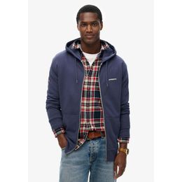 Superdry Kapuzensweatjacke »PLAIN ZIP HOOD« Lauren Navy S S Hoodie mit Zipper von Superdry