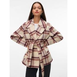 V&eacute;ro Moda VERO MODA Kurzjacke &raquo;VMVERA SHIRLEY CHECK JACKET BOO&laquo; Oatmeal Checks:WINETASTING XS XS Karierte Jacke von Vero Moda