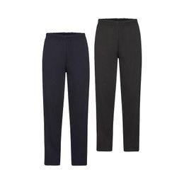 Fruit of the Loom Sweathose Jogger mit offenem Beinabschluss black + deep navy S - N-Gr N-Gr S FOL Sweathose Open Leg 2er-Pack für Herren von FRUIT...