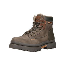 Replay Schn&uuml;rstiefelette &raquo;Stiefelette Leder/Synthetik&laquo; Dunkelbraun 46 46 Verschluss: Schn&uuml;rung
