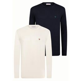 Felix Hardy Pullover Herren Größe M ecru / navy / braun / dunkelgrün