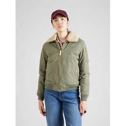 Schott NYC Jacke 'AIRKRAFT2W' Damen Gr&ouml;&szlig;e S beige / gr&uuml;n