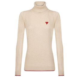 Felix Hardy Pullover Damen Gr&ouml;&szlig;e S beige / rot