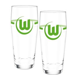 VfL Wolfsburg Bierglas gr&uuml;n-wei&szlig;, 2er-Set