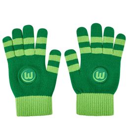 VfL Wolfsburg Kinder Strickhandschuhe gr&uuml;n Kids