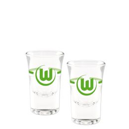 VfL Wolfsburg Schnapsglas gr&uuml;n-wei&szlig;, 2er-Set