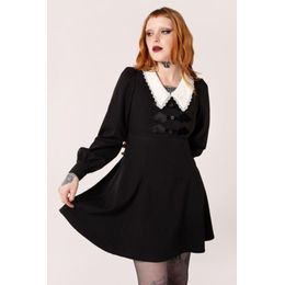 Hell Bunny Batilda Dress Kurzes Kleid schwarz wei&szlig; in XXL H40444-BLK