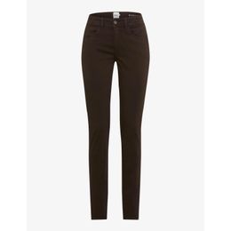 Brax Damen Five-Pocket-Hose Style SHAKIRA DARK CHOCOLATE, denim dunkelbraun, Gr. 34