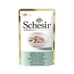 Schesir Adult 12x85g Thunfisch mit Goldbrasse