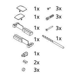 Kermi Ersatzteilset 2532037 Faltwand, 3-flügelig auf Badewanne (V2 FW3)