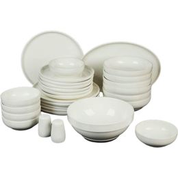 Geschirr-Set Mulex "Milano", weiß, 28 Stk., Porzellan, Geschirr-Sets, für den täglichen Gebrauch