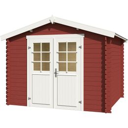 Gartenhaus Lasita Maja "NORAH 230", rot (schwedenrot), ohne Fußboden, ohne Dacheindeckung, Holzwerkstoff, Gartenhäuser