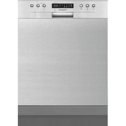 Exquisit Unterbaugeschirrspüler "EGSP9414-EF-030D inox", Energieeffizienz: D (A-G), silber (silberfarben), B:59,8cm H:81,5cm T:57cm, Geschirrspüler