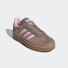 Sneaker "GAZELLE BOLD E", adidas originals, Gr. 38trace braun, clear pink, earth strata, Leder, Synthetik, Schuhe
