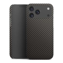 DeinDesign iPhone 17 Pro Max Handy Premium Case Smartphone Handyh&uuml;lle Schutzh&uuml;lle gl&auml;nzend Carbon Metallic Look Muster Premium Case