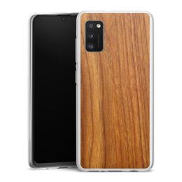 DeinDesign Galaxy A41 Handy Silikon H&uuml;lle Case transparent Handyh&uuml;lle Wooden Look Larch Wood Silikon Case