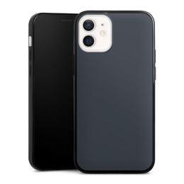 DeinDesign iPhone 12 mini Handy Slim Case extra d&uuml;nn Silikon Handyh&uuml;lle schwarz H&uuml;lle Anthracite Grey Unicoloured Silikon Slim Case