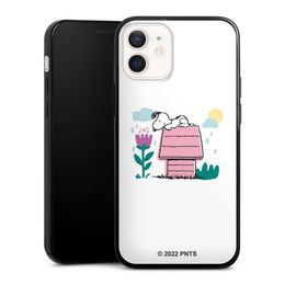 DeinDesign iPhone 12 mini Handy Slim Case extra d&uuml;nn Silikon Handyh&uuml;lle schwarz H&uuml;lle Snoopy Dog Official Licensed Product Silikon Slim Case