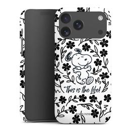 DeinDesign iPhone 17 Pro Max Handy Premium Case Smartphone Handyh&uuml;lle Schutzh&uuml;lle matt Peanuts Flowers Snoopy Premium Case
