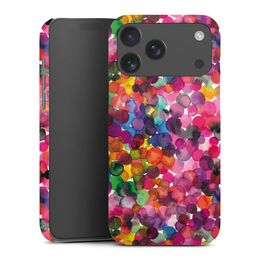 DeinDesign iPhone 17 Pro Max Handy Premium Case Smartphone Handyh&uuml;lle Schutzh&uuml;lle matt Water Colour Colourful Points Premium Case