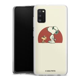 DeinDesign Galaxy A41 Handy Silikon H&uuml;lle Case transparent Handyh&uuml;lle Snoopy Official Licensed Product Kindheit Silikon Case