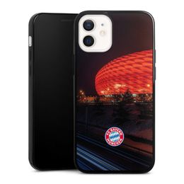 DeinDesign iPhone 12 mini Handy Slim Case extra d&uuml;nn Silikon Handyh&uuml;lle schwarz H&uuml;lle Fc Bayern M&uuml;nchen Stadium Fcb Silikon Slim Case