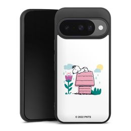 DeinDesign Google Pixel 10 Pro Handy Premium Silikon H&uuml;lle Handyh&uuml;lle schwarz Case Snoopy Dog Official Licensed Product Silikon Premium Case