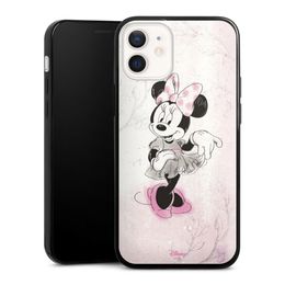 DeinDesign iPhone 12 mini Handy Slim Case extra d&uuml;nn Silikon Handyh&uuml;lle schwarz H&uuml;lle Vintage Minnie Mouse Disney Silikon Slim Case