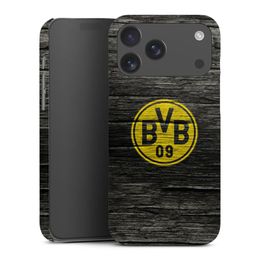DeinDesign iPhone 17 Pro Max Handy Premium Case Smartphone Handyh&uuml;lle Schutzh&uuml;lle gl&auml;nzend Wooden Look Bvb Borussia Dortmund Premium Case