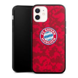 DeinDesign iPhone 12 mini Handy Slim Case extra d&uuml;nn Silikon Handyh&uuml;lle schwarz H&uuml;lle Camouflage Fc Bayern M&uuml;nchen Fcb Silikon Slim Case