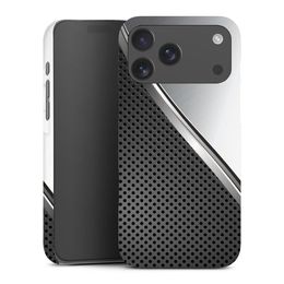 DeinDesign iPhone 17 Pro Max Handy Premium Case Smartphone Handyh&uuml;lle Schutzh&uuml;lle gl&auml;nzend Steel Metall Carbon Premium Case