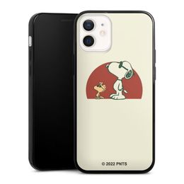 DeinDesign iPhone 12 mini Handy Slim Case extra d&uuml;nn Silikon Handyh&uuml;lle schwarz H&uuml;lle Snoopy Official Licensed Product Kindheit Silikon Slim Case