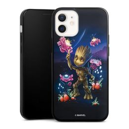DeinDesign iPhone 12 mini Handy Slim Case extra d&uuml;nn Silikon Handyh&uuml;lle schwarz H&uuml;lle Baby Groot Marvel Guardians Of The Galaxy Silikon Slim Case