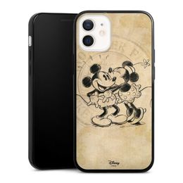 DeinDesign iPhone 12 mini Handy Slim Case extra d&uuml;nn Silikon Handyh&uuml;lle schwarz H&uuml;lle Minnie Mouse Vintage Mickey Mouse Silikon Slim Case