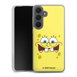 DeinDesign Galaxy S25 FE Handy Slim Case Silikon Handyh&uuml;lle transparent H&uuml;lle extra d&uuml;nn Official Licensed Product Kindheit Spongebob Silikon Slim Case