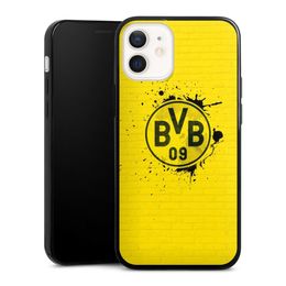 DeinDesign iPhone 12 mini Handy Slim Case extra d&uuml;nn Silikon Handyh&uuml;lle schwarz H&uuml;lle Official Licensed Product Bvb Borussia Dortmund Silikon Slim Case