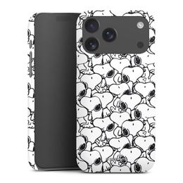 DeinDesign iPhone 17 Pro Max Handy Premium Case Smartphone Handyh&uuml;lle Schutzh&uuml;lle gl&auml;nzend Peanuts Snoopy Muster Premium Case